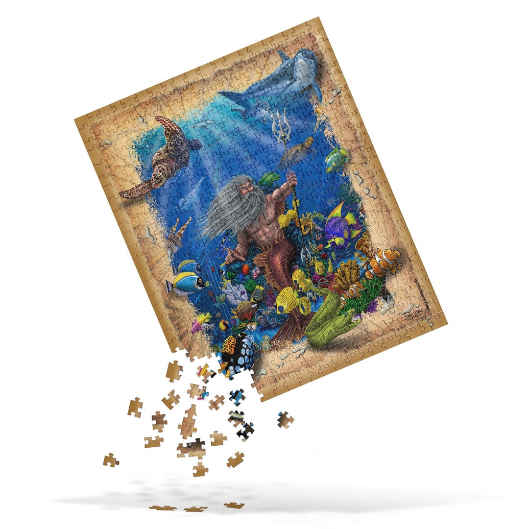 King Neptune Underwater Scene - Jigsaw Puzzle - Etsy