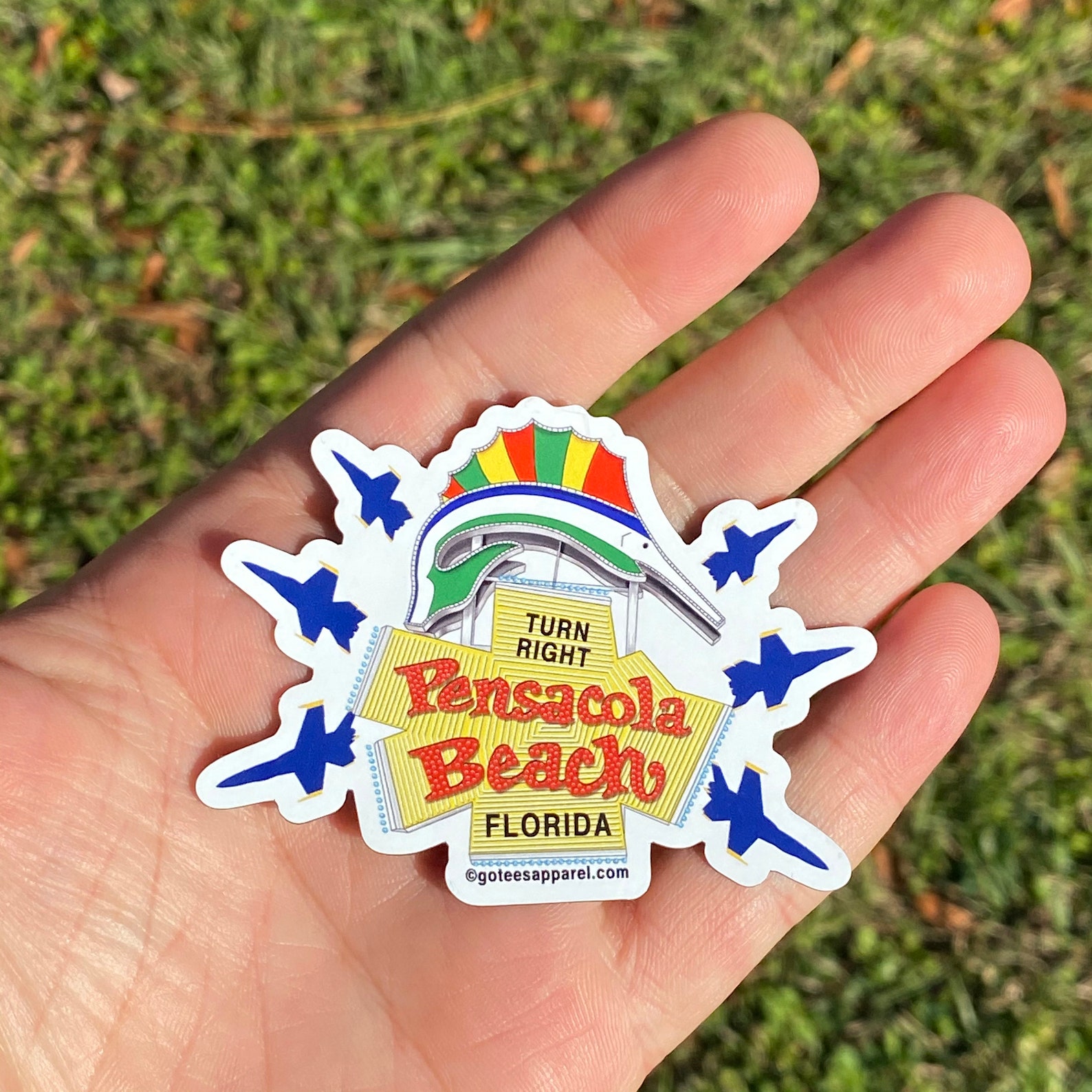 Pensacola Beach Sign and Blues Die Cut Magnet - Etsy