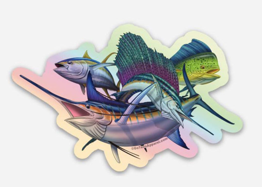 Sport Fish Group - Holographic Sticker - Etsy