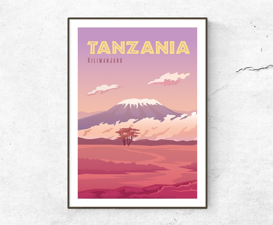 Tanzania Poster / Print / Mount Kilimanjaro / Africa Travel - Etsy España