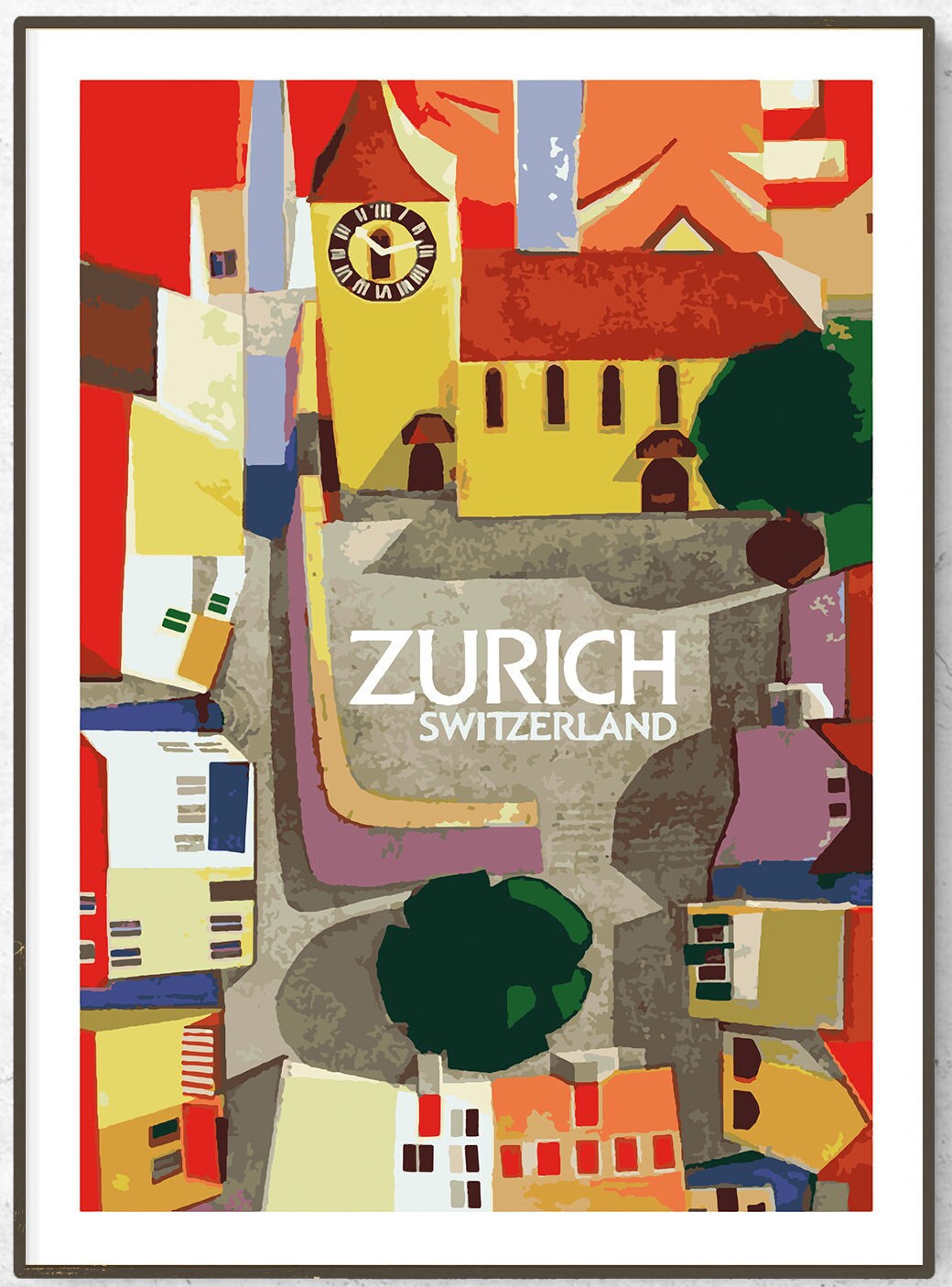 Restored Vintage Zurich Poster / Print / Switzerland Travel | Etsy UK