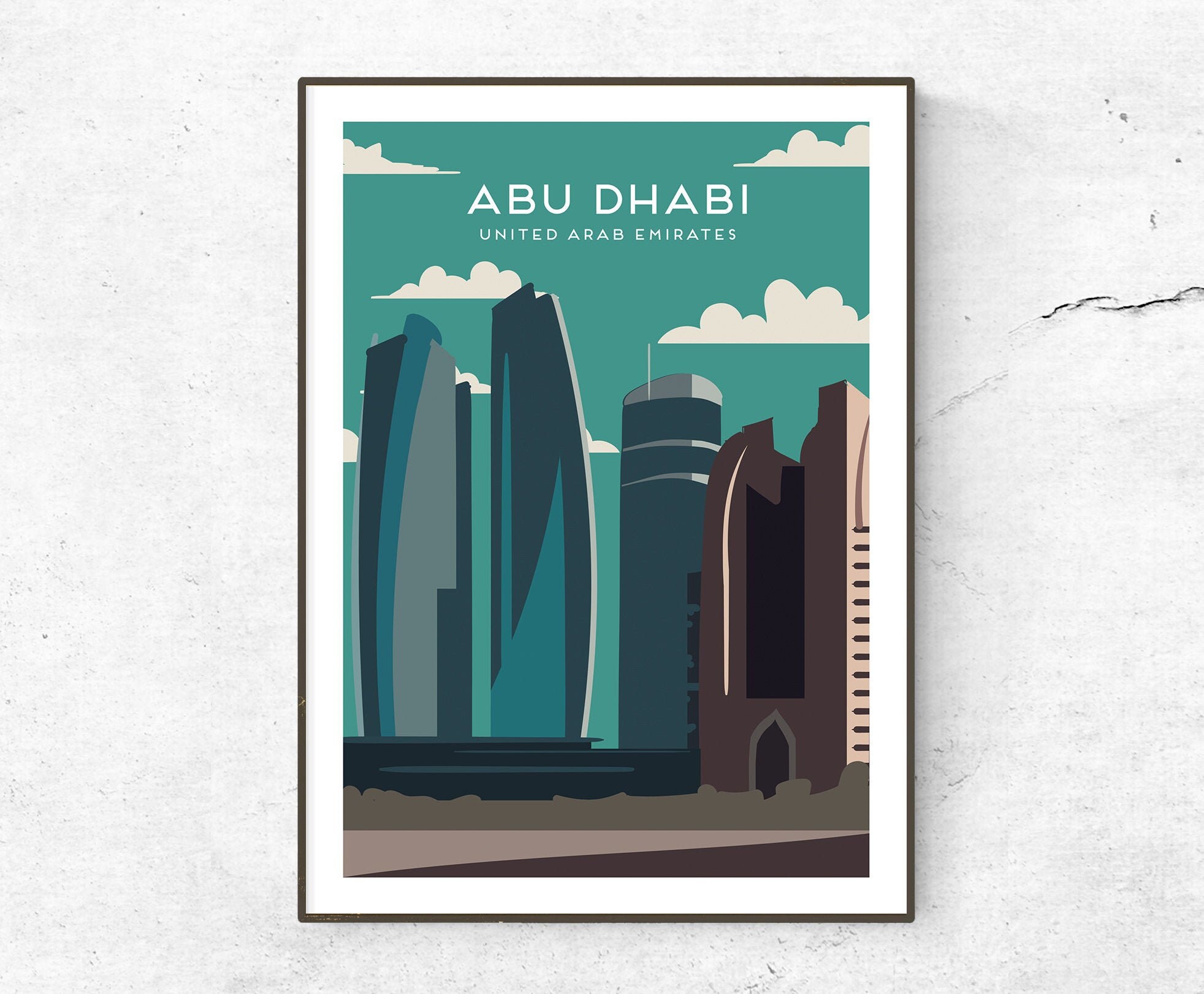 Abu Dhabi Poster / Print / UAE Travel Print / Travel Poster / - Etsy