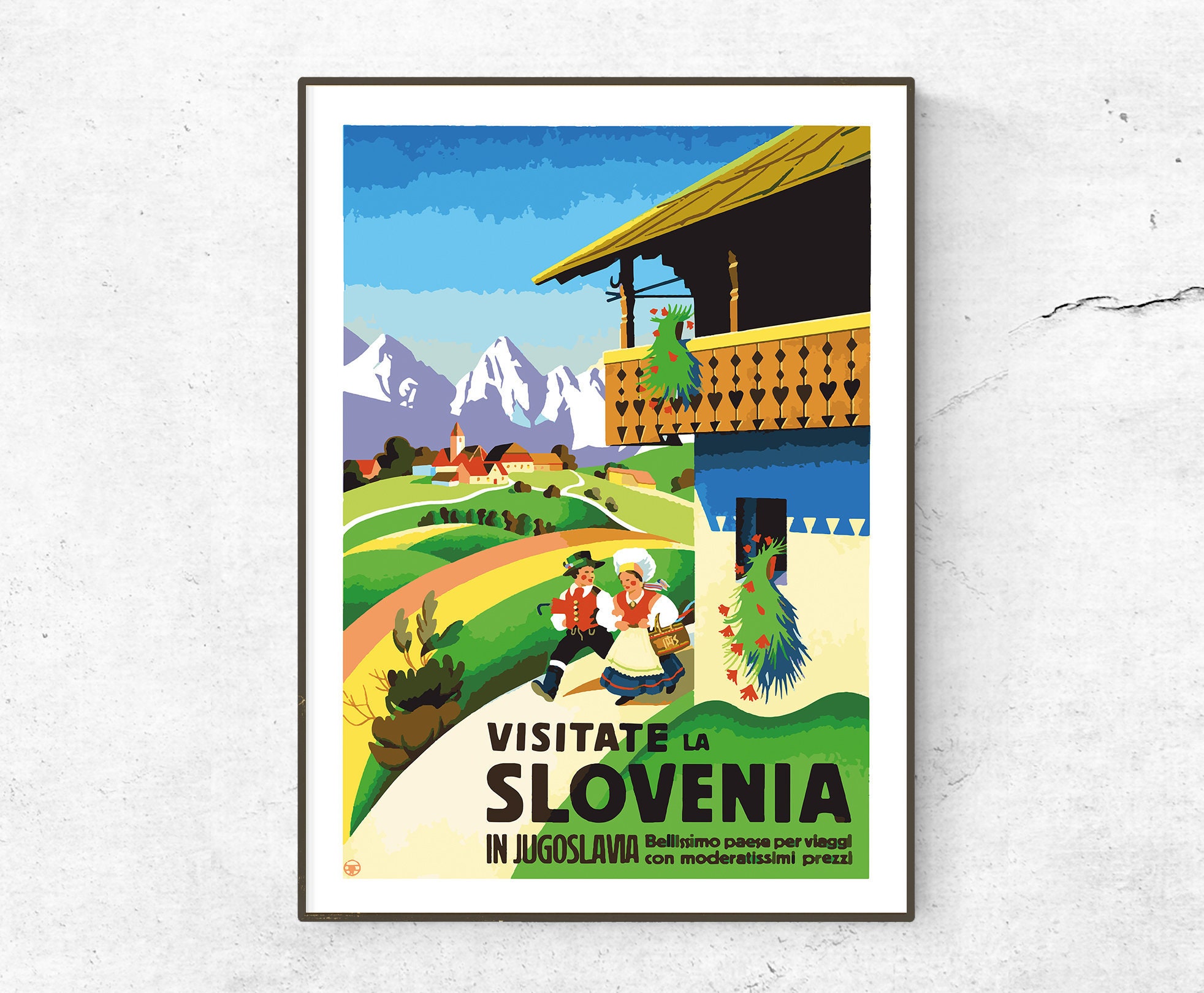 Restored Vintage Slovenia Poster / Print / Travel Print / - Etsy