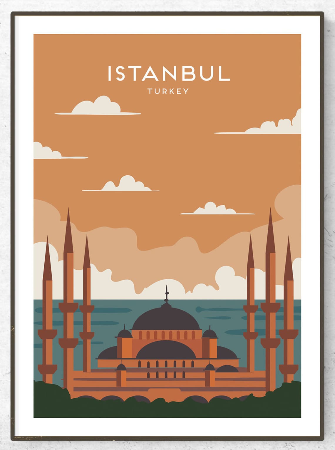 Istanbul Poster / Print / Turkey Travel Print / Travel Poster - Etsy