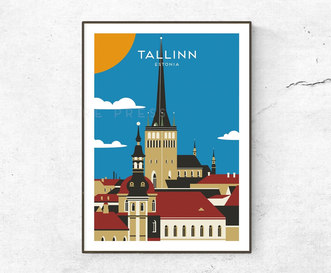 Tallinn Poster / Print / Estonia Travel Print / Travel Poster / Tallinn ...