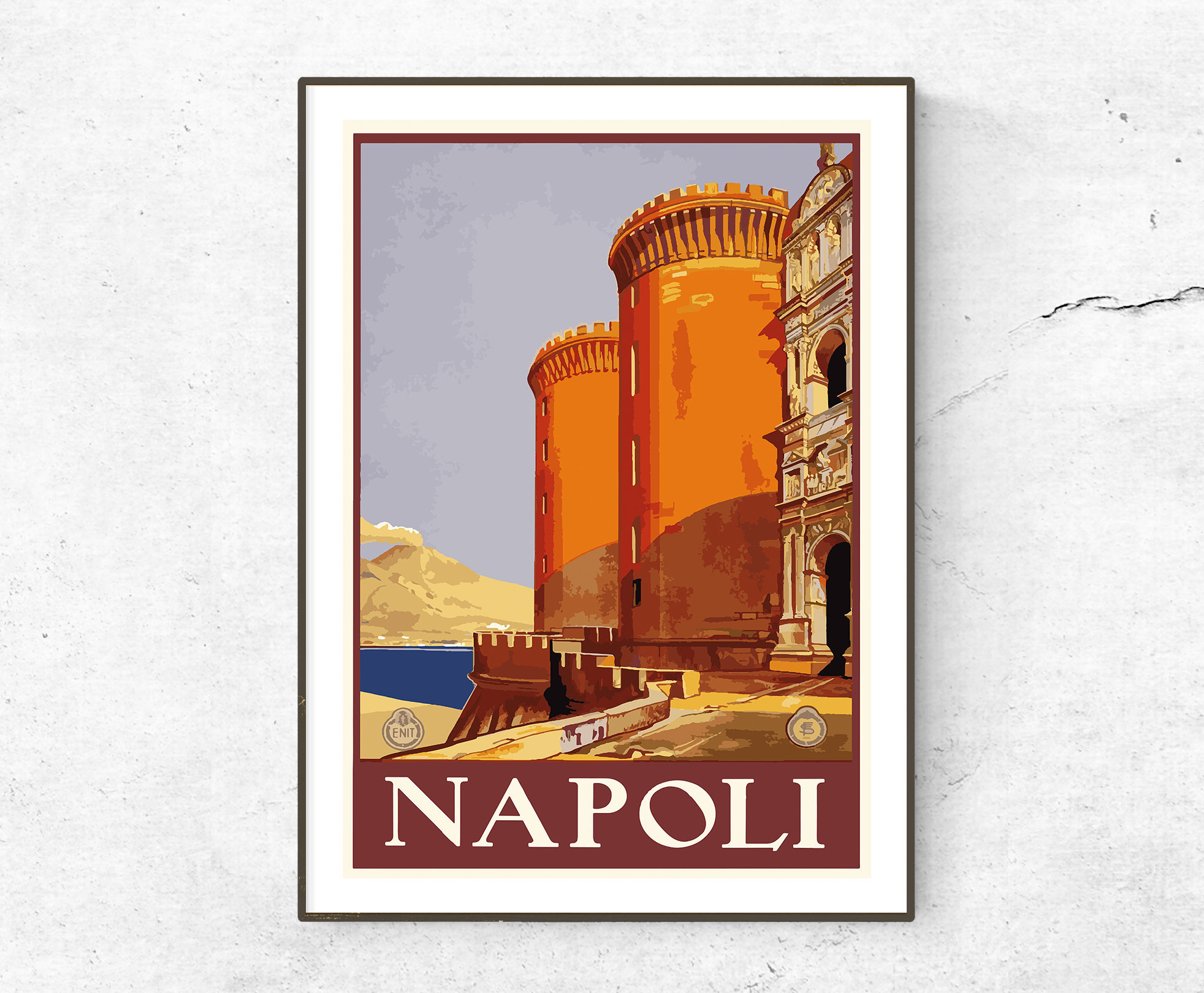 Restored Vintage Napoli Poster / Print / Italy Travel Print / - Etsy UK
