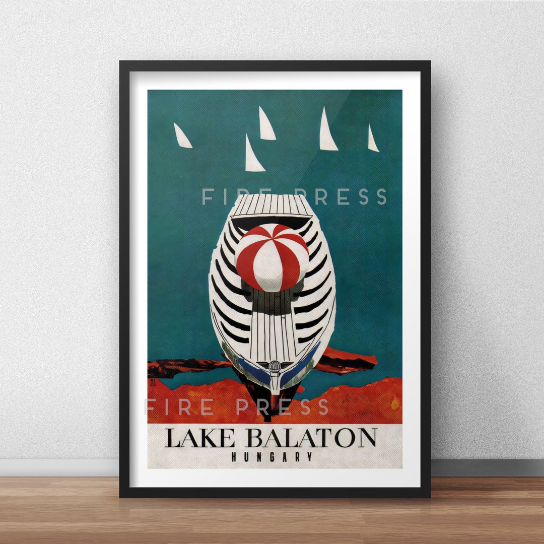 Restored Lake Balaton Hungary Poster / Print / Hungary Travel - Etsy