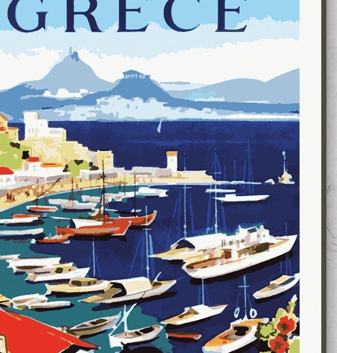 Restored Vintage Greece Poster / Print / Greece Travel Print / | Etsy UK