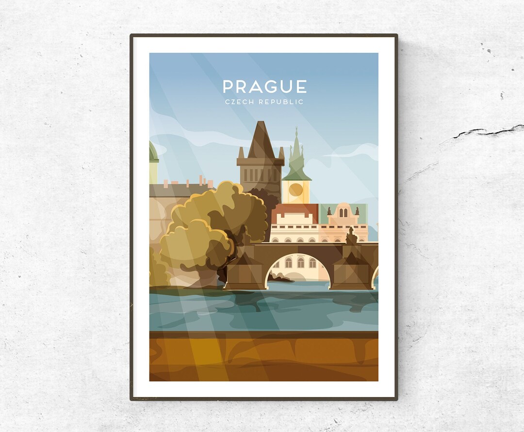 Prag Poster / Print / Tschechien Reisedruck / Reiseposter / Prag ...