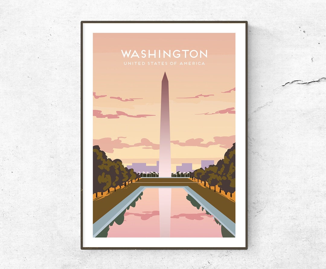 Washington DC Poster / Print / America Travel Print / Travel Poster ...