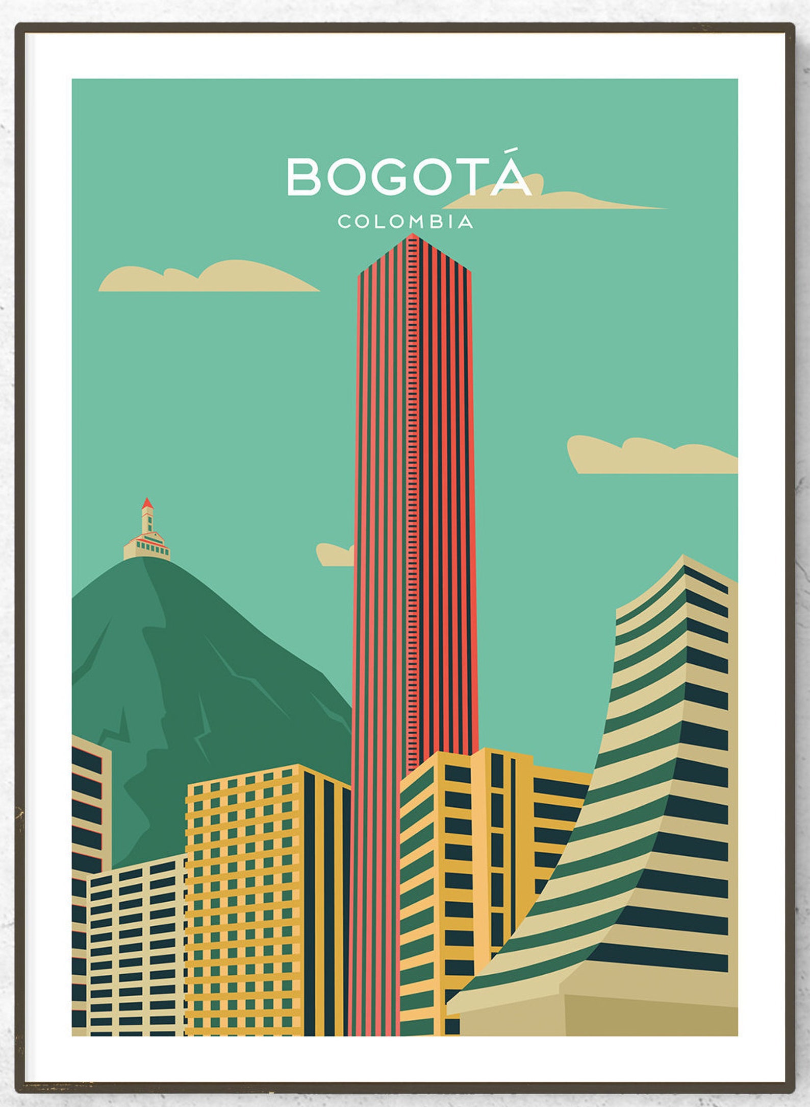 Bogota Poster / Print / Travel Poster / Columbia Poster / | Etsy