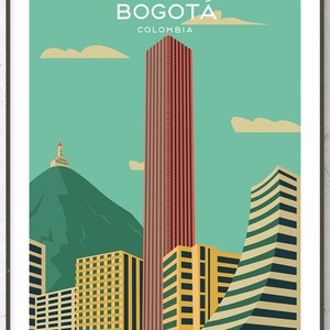 Bogota Poster / Print / Travel Poster / Columbia Poster / Retro Decor ...