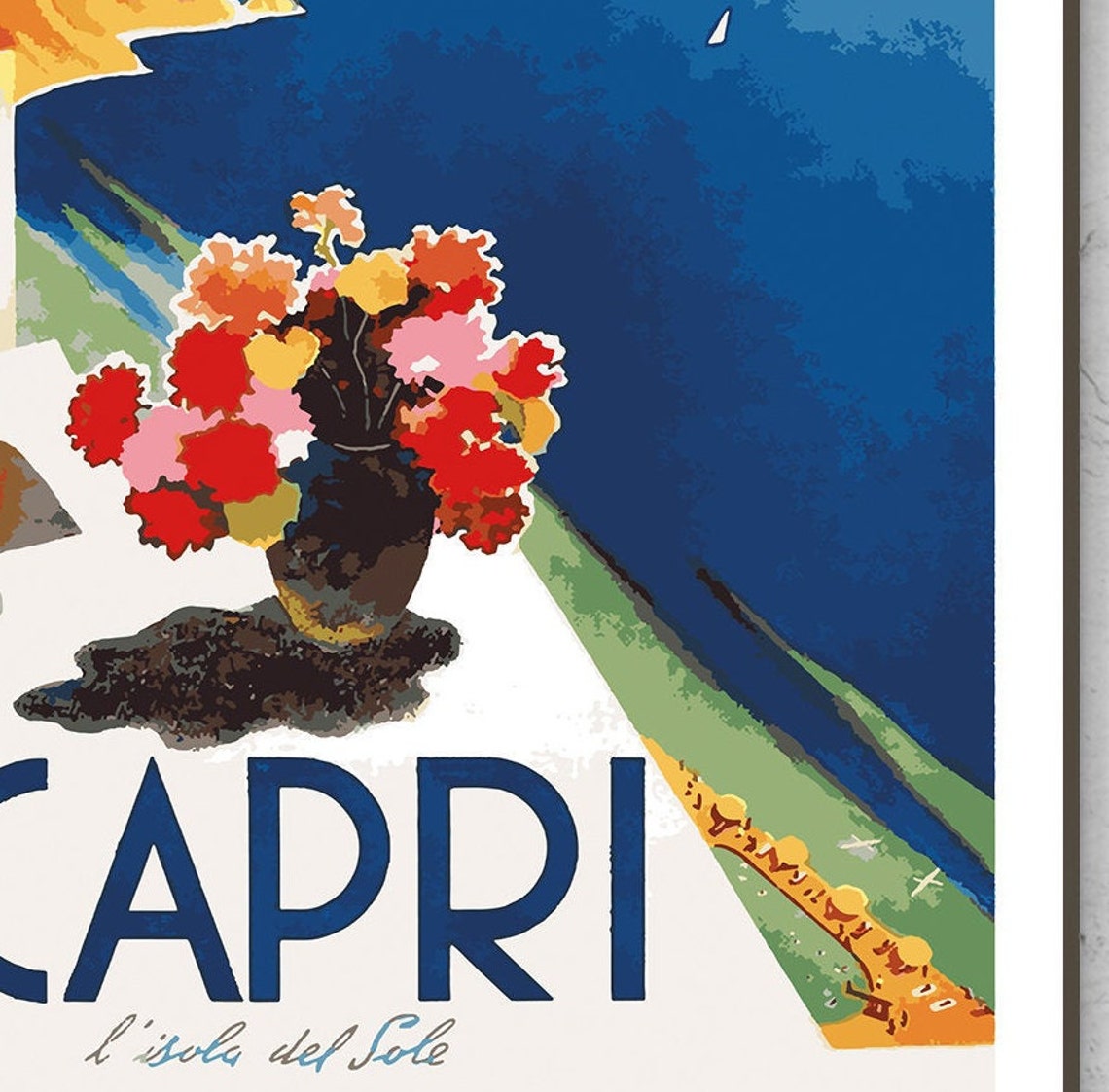 Restored Vintage Capri Poster / Print / Italy Travel Print / - Etsy