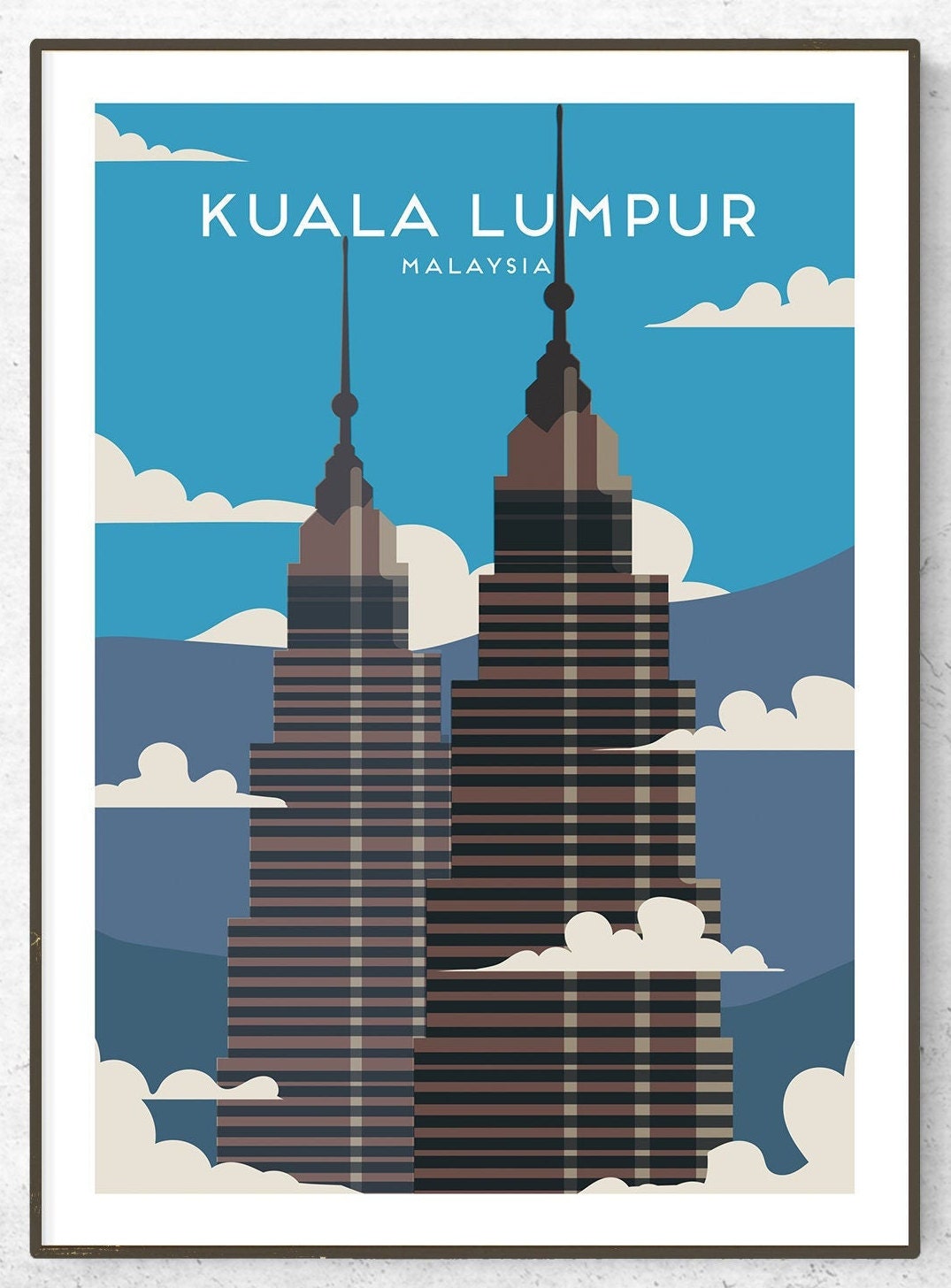 Kuala Lumpur Poster / Print / Malaysia Travel Print / Travel | Etsy