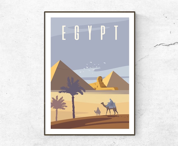 Egypt Poster / Print / Egypt Travel Print / Fashion Print / | Etsy
