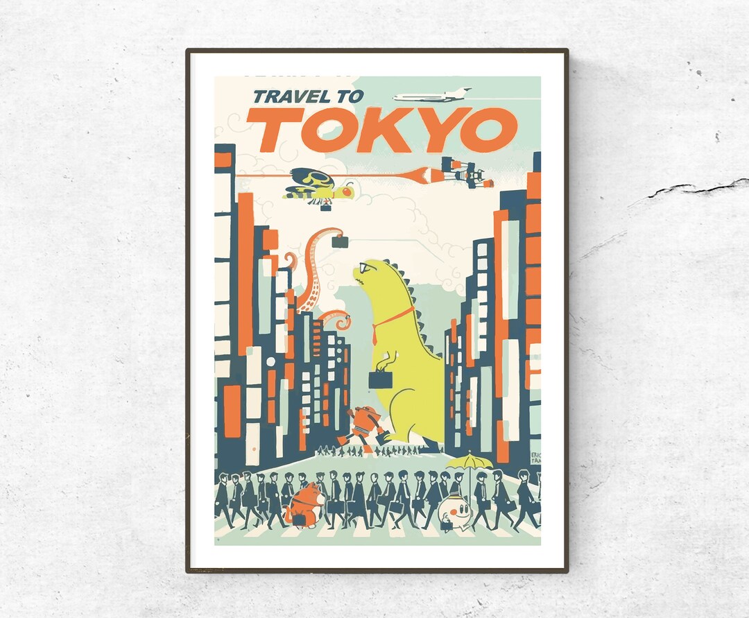 Restored Vintage Tokyo Poster / Print / Japan Travel Print / Travel ...