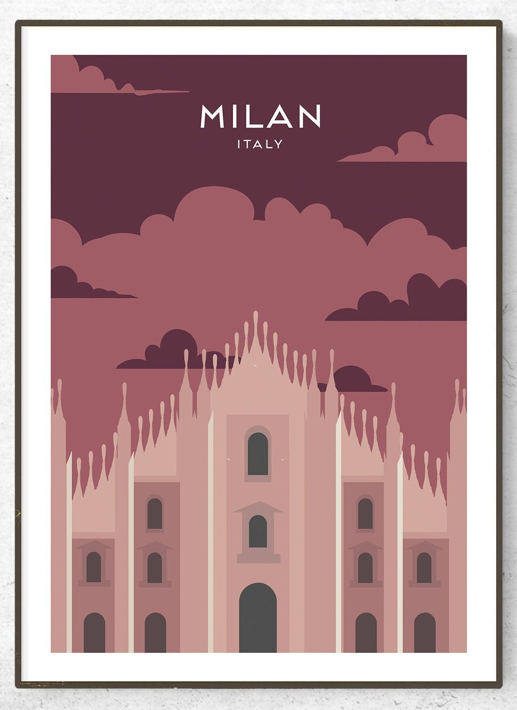 Milan Poster / Print / Italy Travel Print / Travel Poster / - Etsy UK