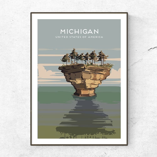 Pictured Rocks Upper Peninsula Lake Superior Michigan - Etsy