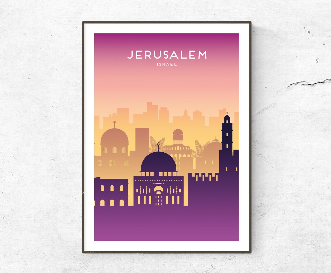 Jerusalem Poster / Print / Israel Travel Print / Travel Poster - Etsy UK