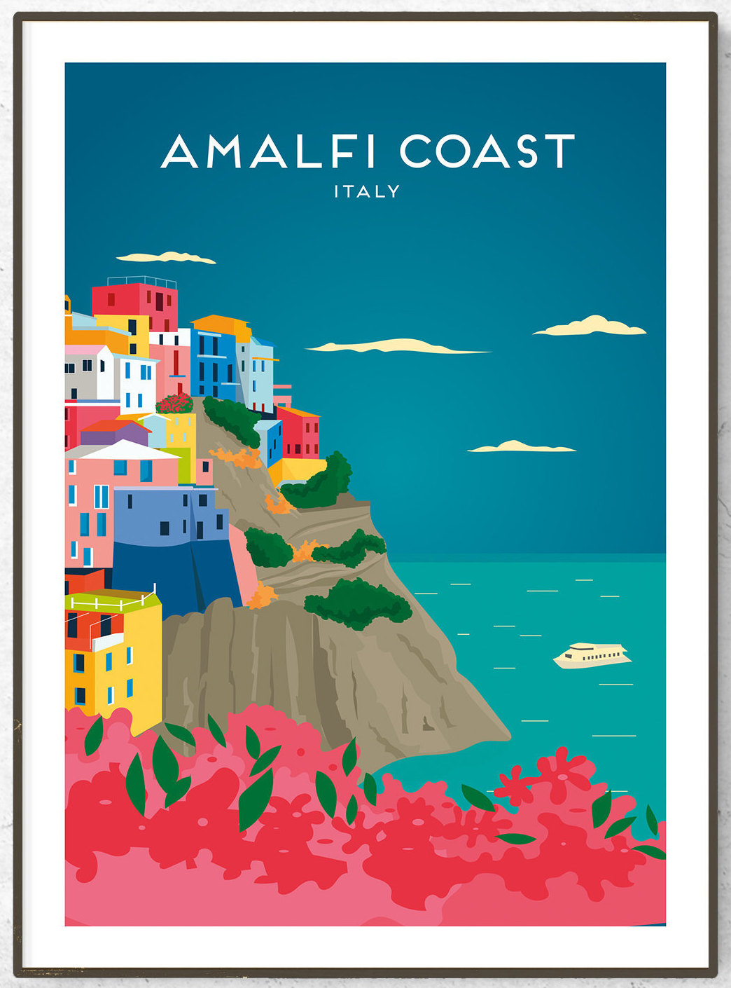 Amalfi Coast Poster / Print / Italy Travel Print / Travel | Etsy