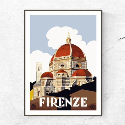 Florence Italy Print Florence Italy Travel Poster Firenze - Etsy