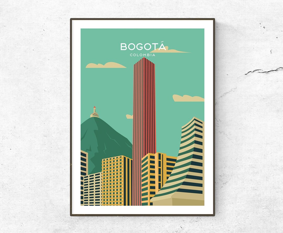 Bogota Poster / Print / Travel Poster / Columbia Poster / Retro Decor ...