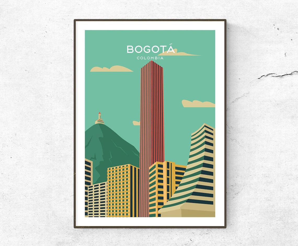 Bogota Poster / Print / Travel Poster / Columbia Poster / - Etsy