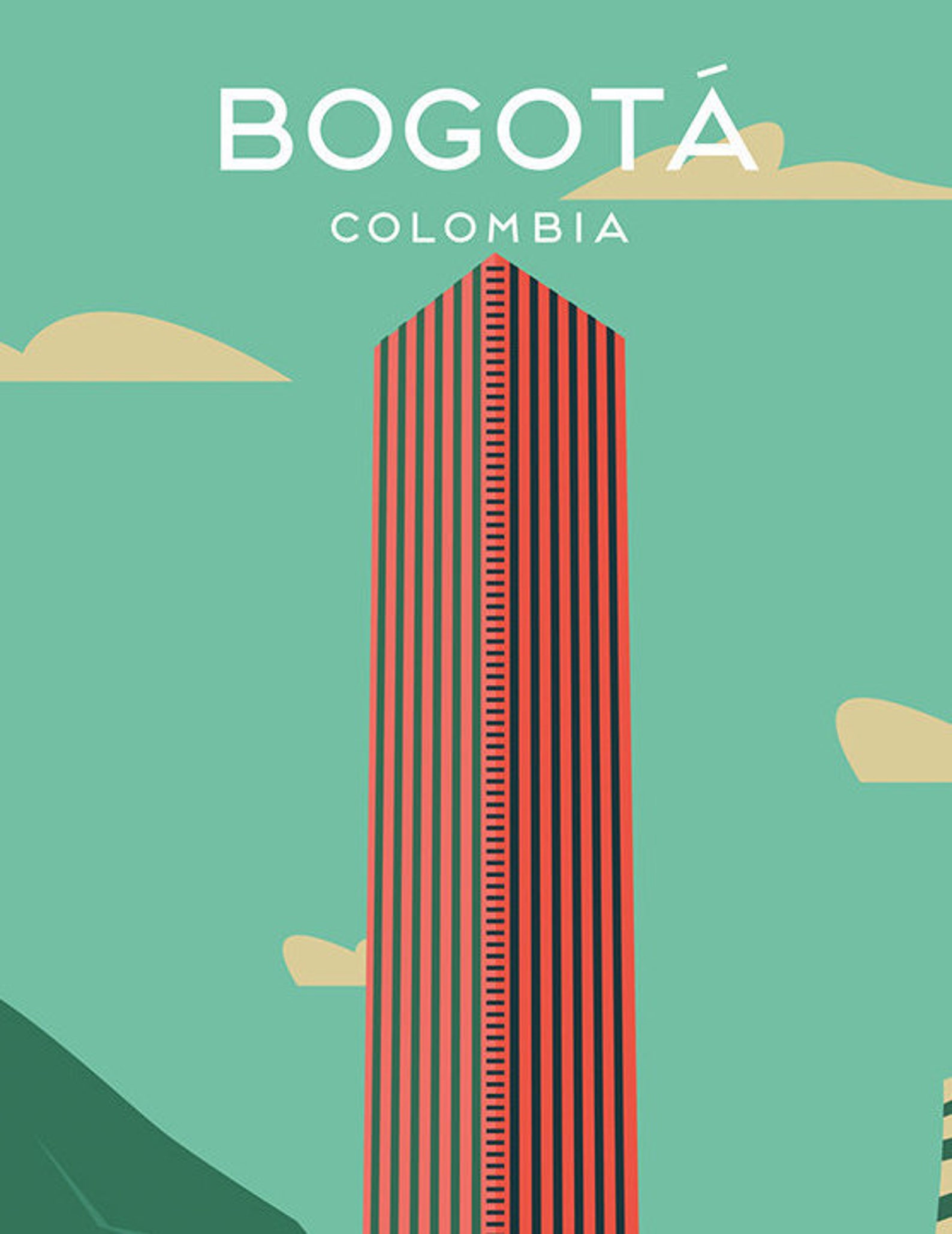 Bogota Poster / Print / Travel Poster / Columbia Poster / | Etsy