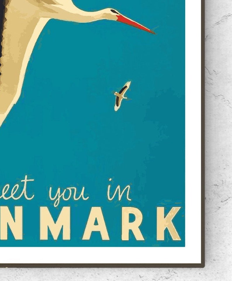 Restored Vintage Denmark Poster / Print / Denmark Travel Print - Etsy