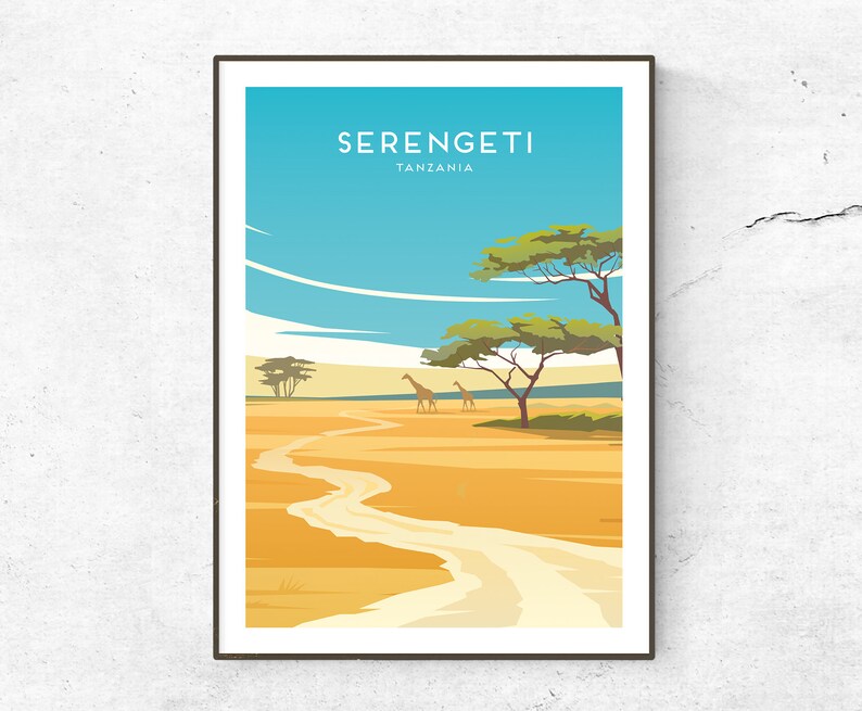 The Serengeti / Tanzania Poster / Print / Wildlife Park / - Etsy UK
