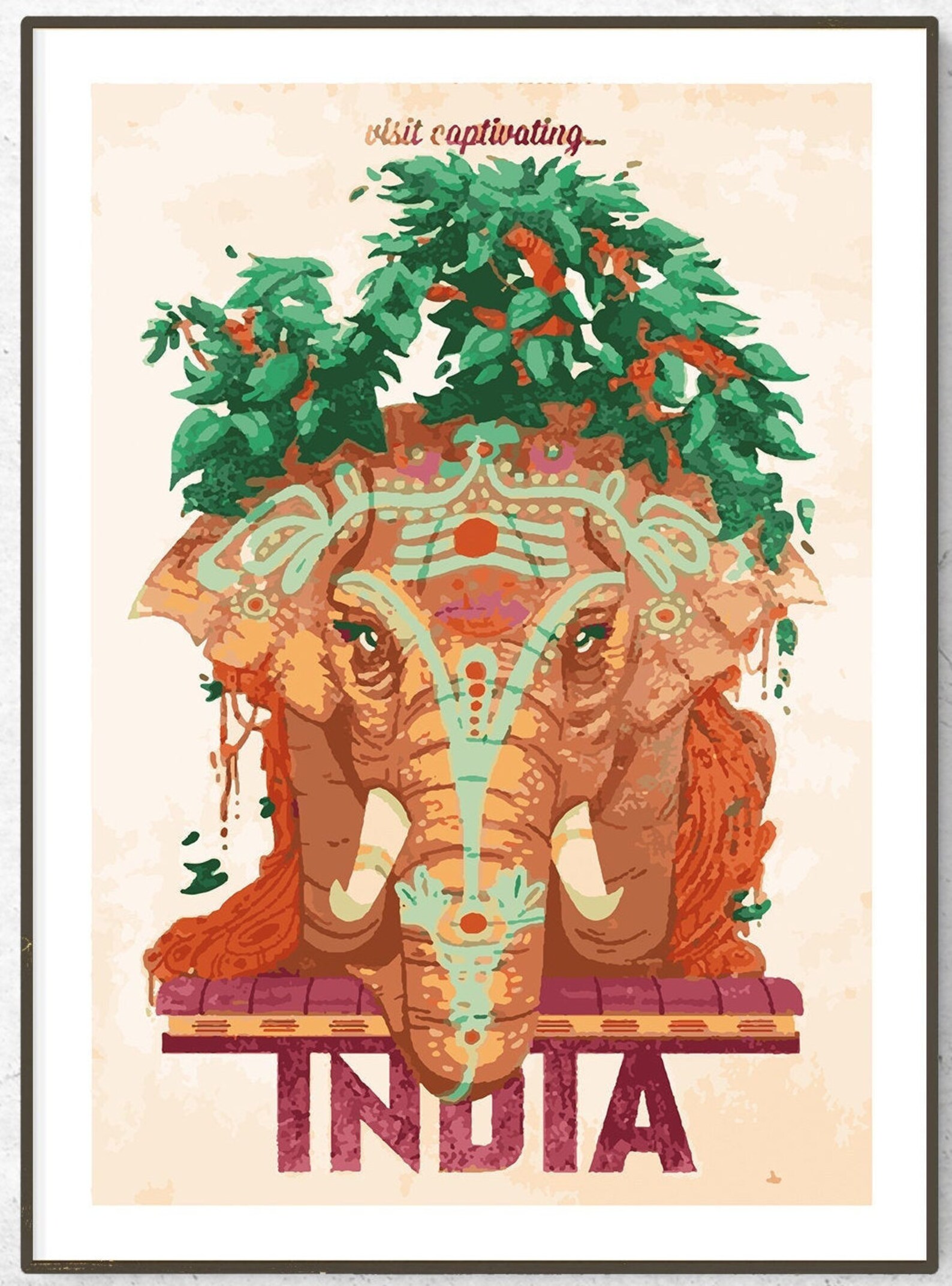 Restored Vintage India Poster / Print / India Travel Print / - Etsy