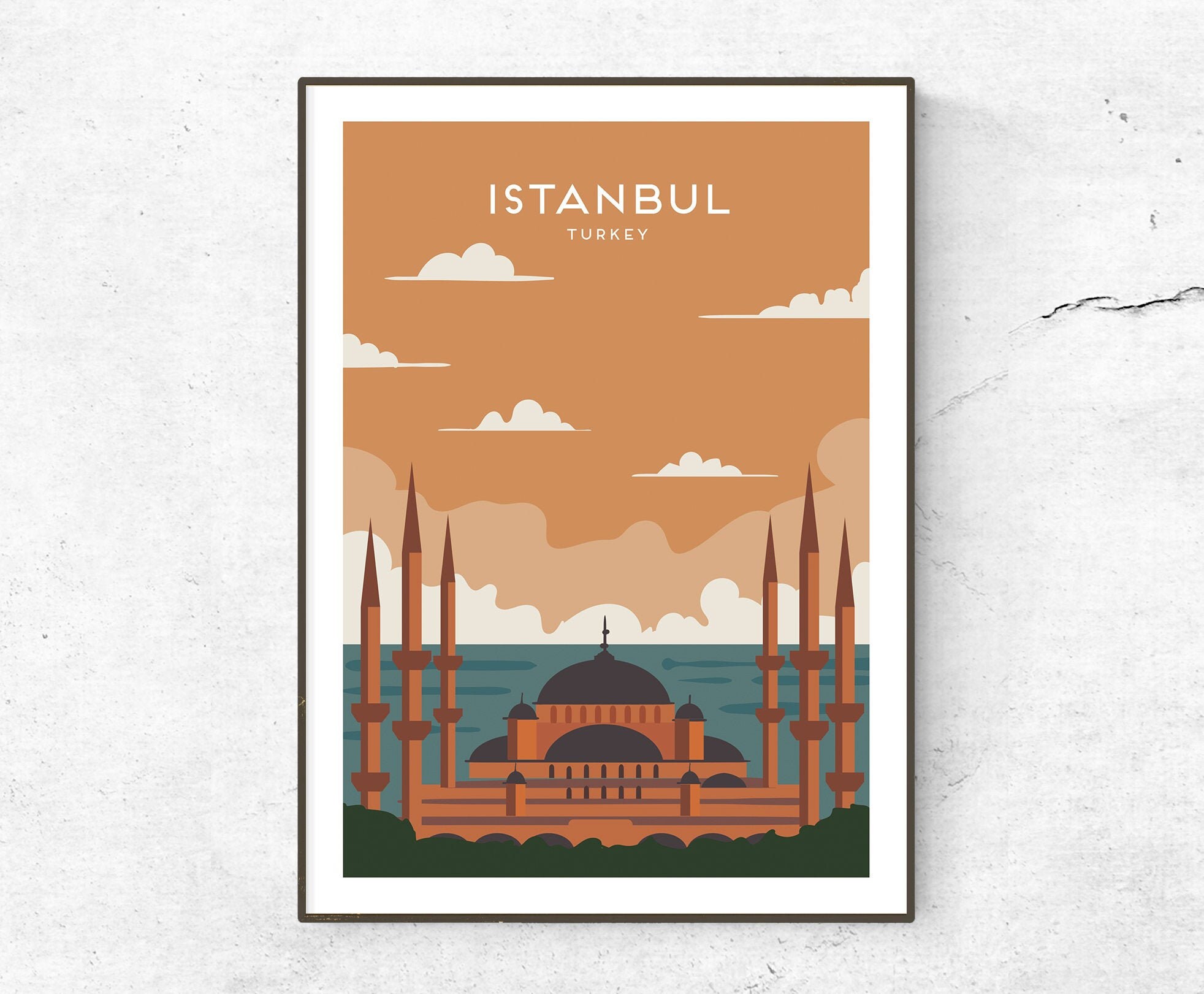 Istanbul Poster / Print / Turkey Travel Print / Travel Poster | Etsy