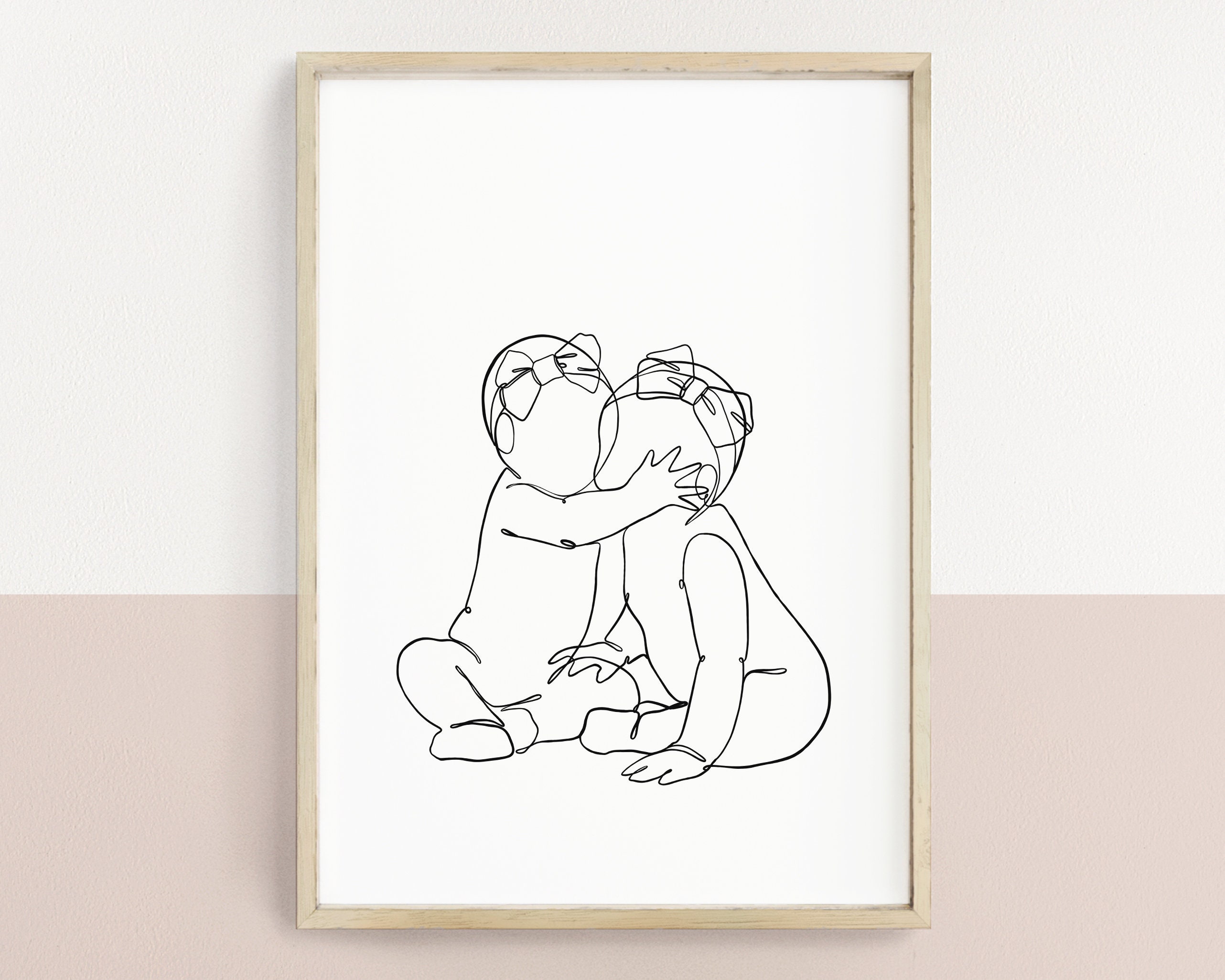 Twin Nursery Wall Decor SET Modern Minimalist Twin Nursery Wall Art Twin Nursery Wall Decor SET Modern Minimalist Twin Nursery Wall Art