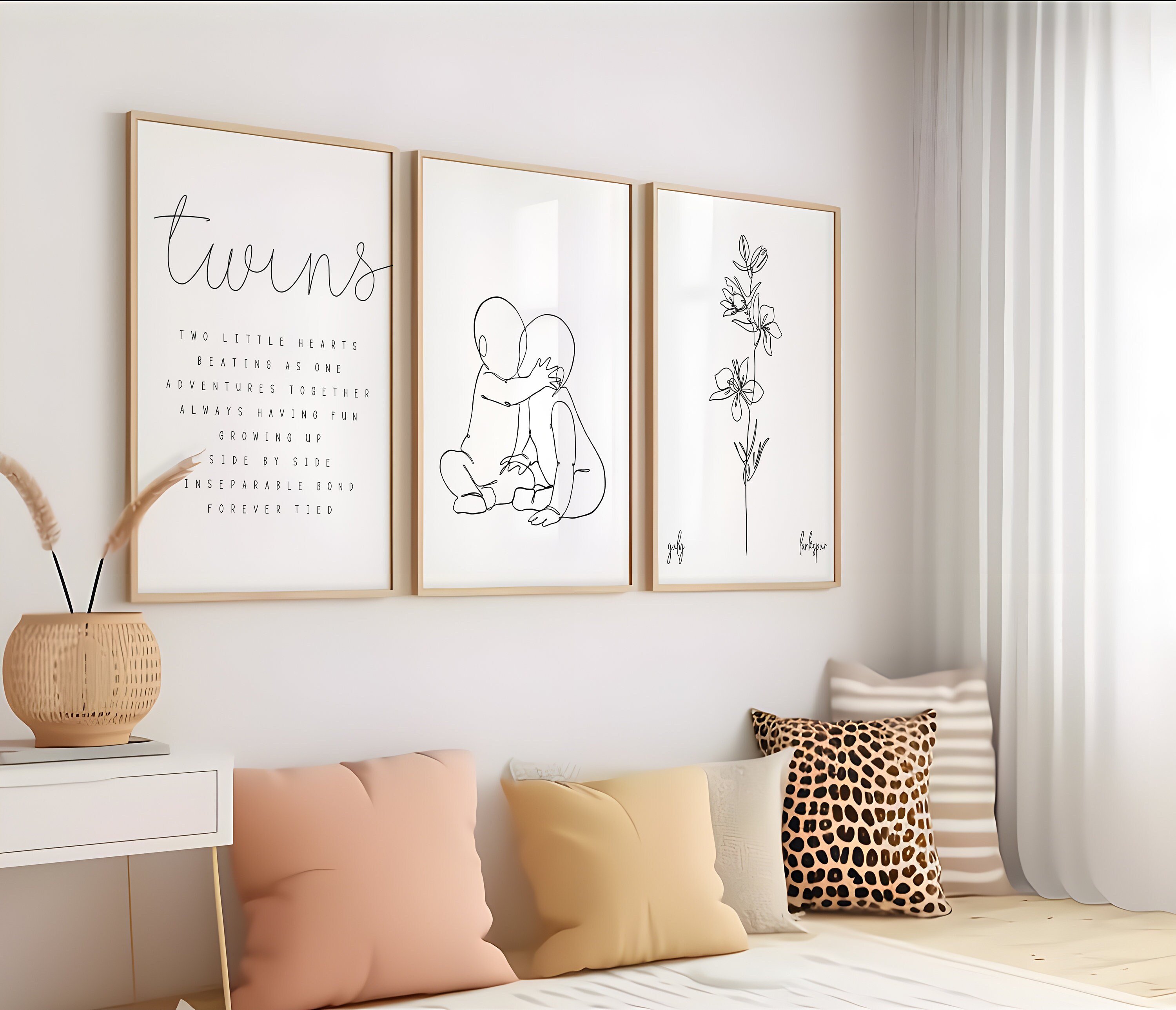 Twin Nursery Wall Decor SET Modern Minimalist Twin Nursery Wall Art twin-nursery-wall-decor-set-modern-minimalist-twin-nursery-wall-art