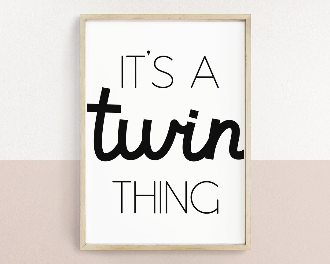 Modern Wall Sign for Twins | Twin Kids Room Wall Art | Modern Wall ...
