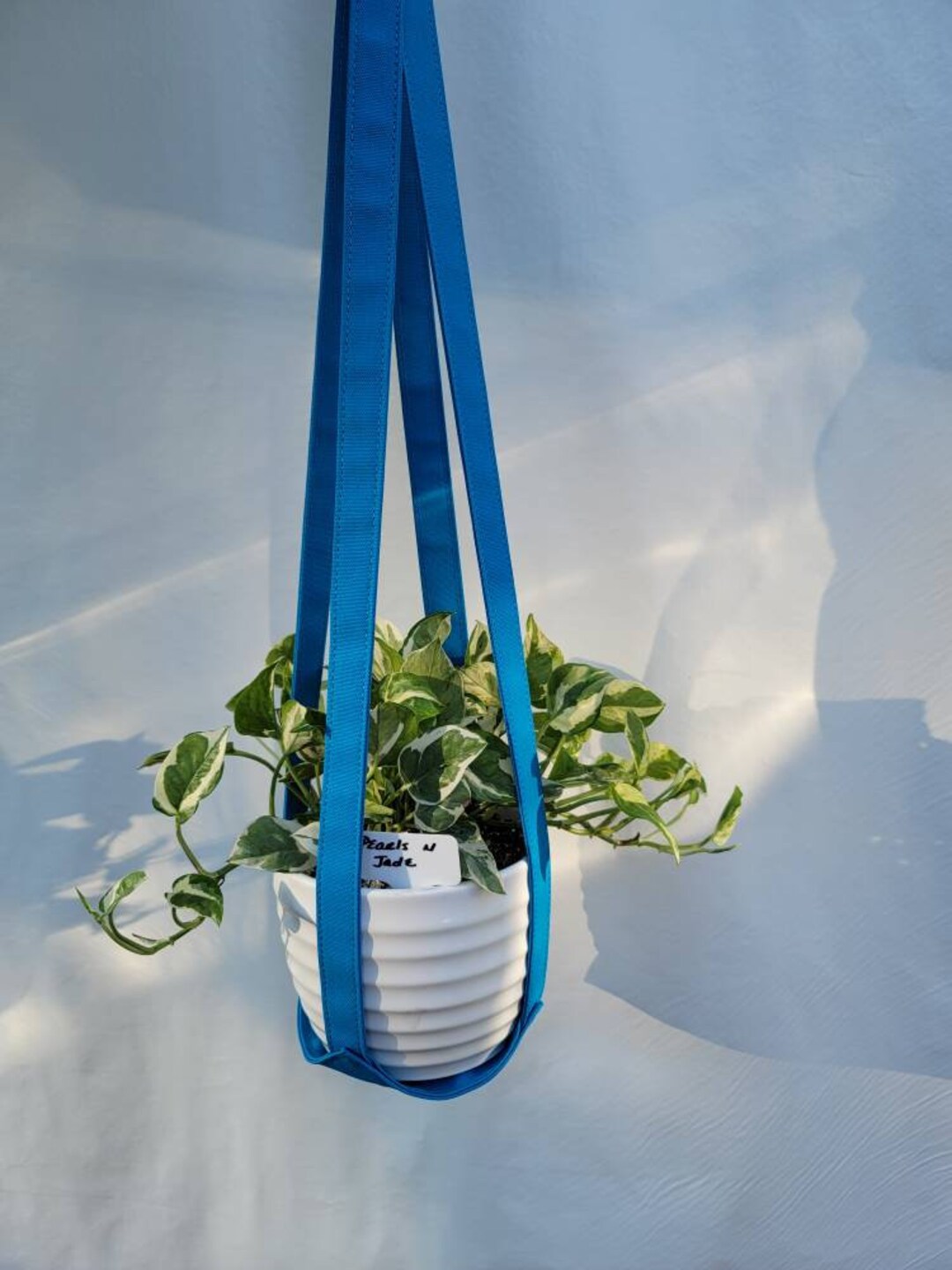 Bright Aqua Blue Duck Cloth Fabric Plant Hanger Sling - Etsy