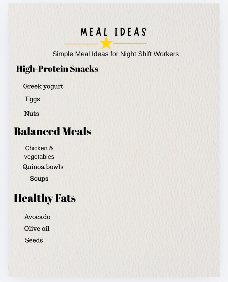 Night Shift Reset Planner | Weight Loss Planner for Night Shift Workers ...