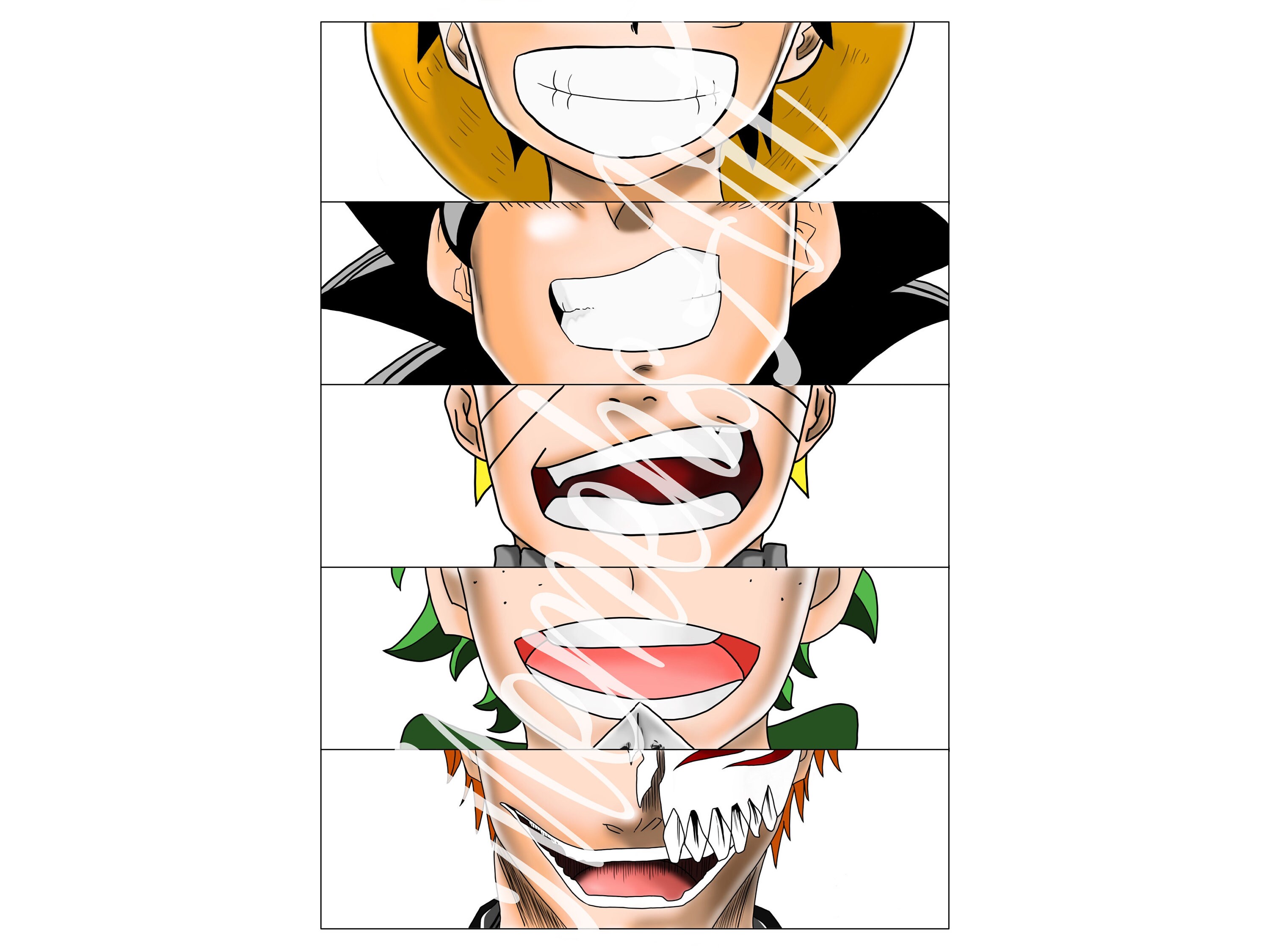 Anime Grin Etsy