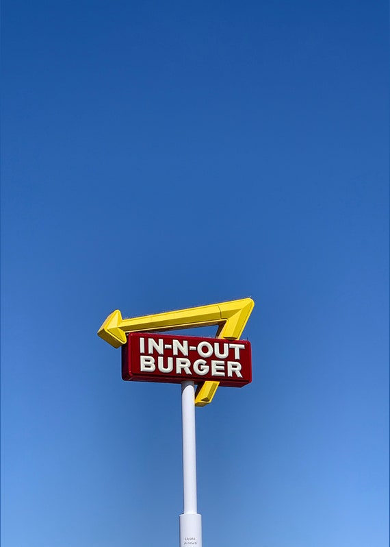 In N Out Burgers Printable Poster 50x70cm High Resolution - Etsy