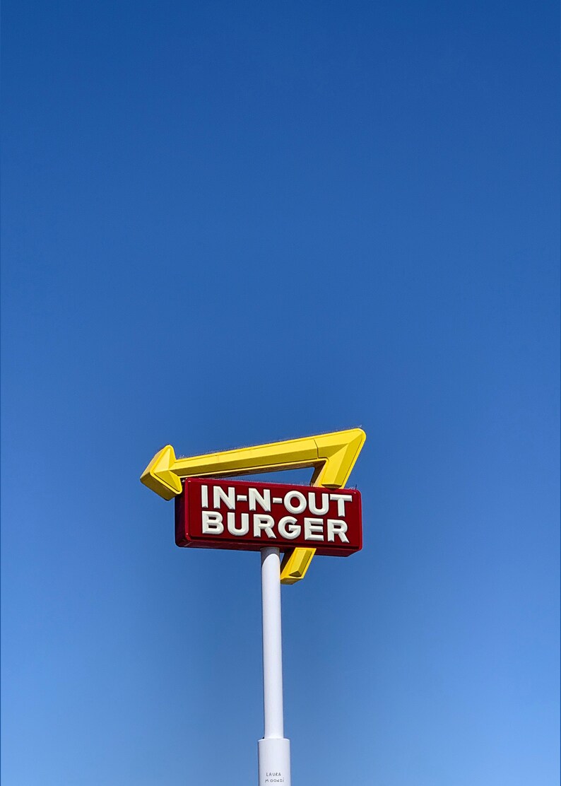 In N Out Burgers Printable Poster 50x70cm High Resolution 300dpi - Etsy