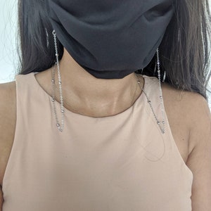 UK SELLER Face Mask Necklace Chain 18ct Gold Plated Face - Etsy