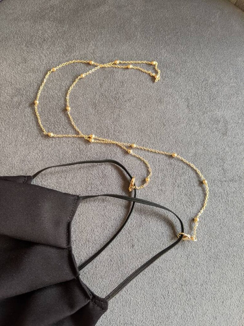 UK SELLER Face Mask Necklace Chain 18ct Gold Plated Face | Etsy