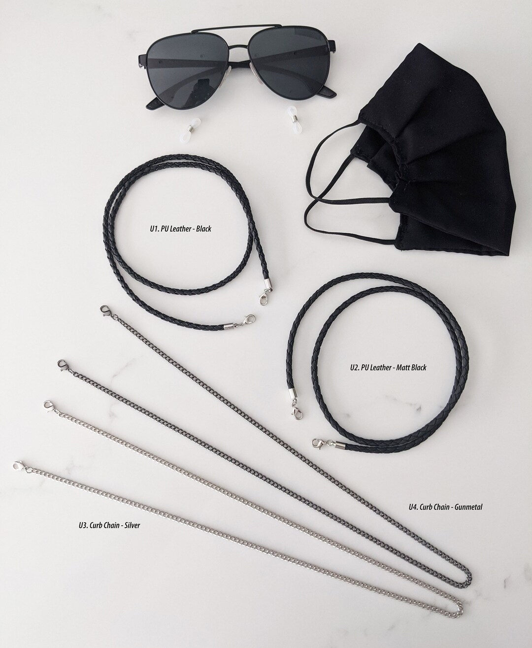 Cadena para colgar mascarillas y gafas de hombre unisex/niños, correa ...