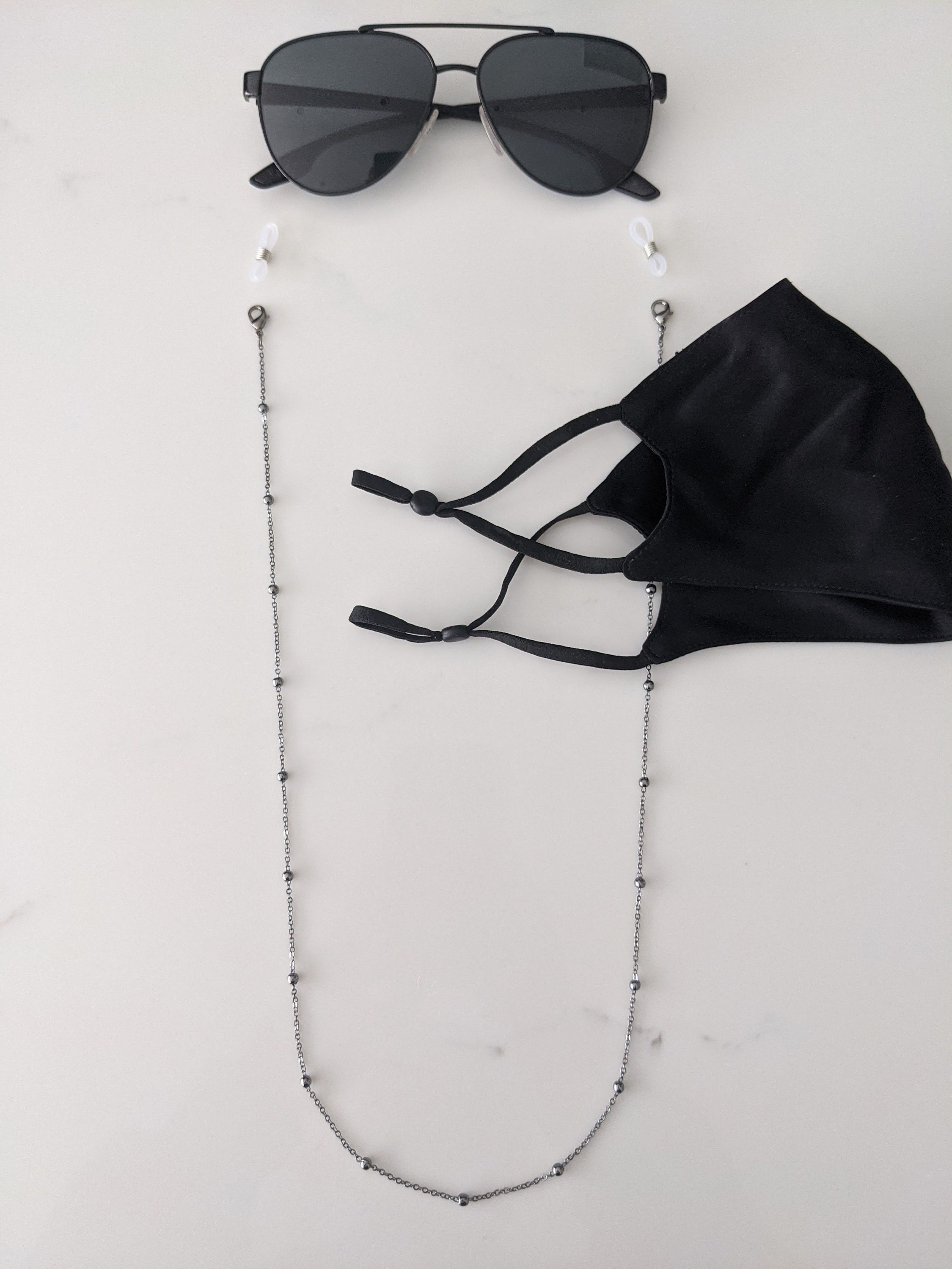 UK SELLER Face Mask Necklace Chain Silver Plated Chain - Etsy UK