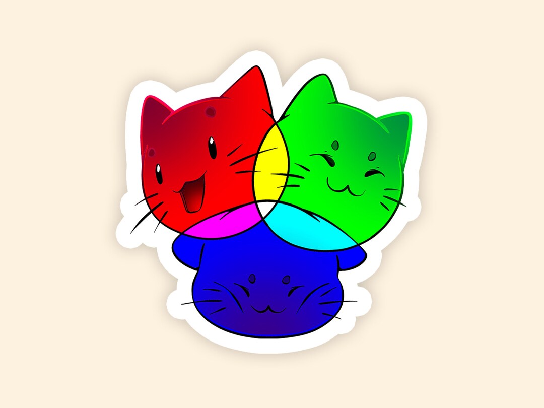 Sticker RGB Cats I the Perfect Sticker for All Web Designer, Media ...