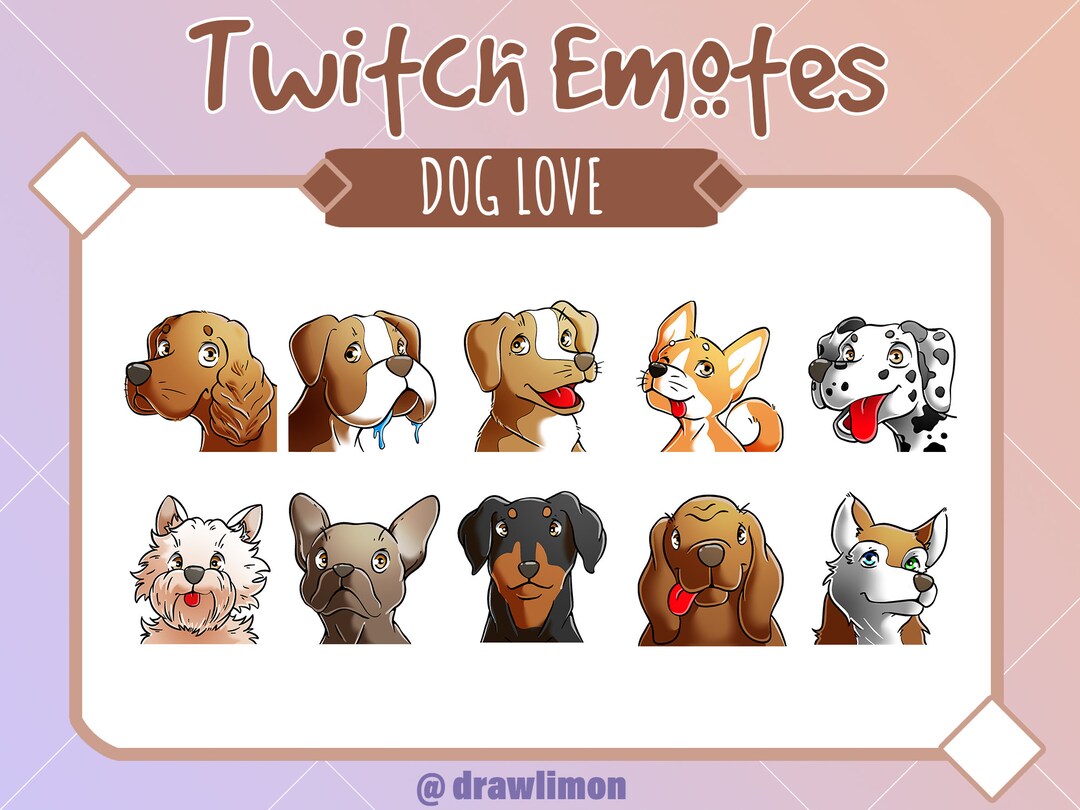 Emotes - Twitch Pack - Dogs Collection Edition - Stream Emote Hype Hi ...