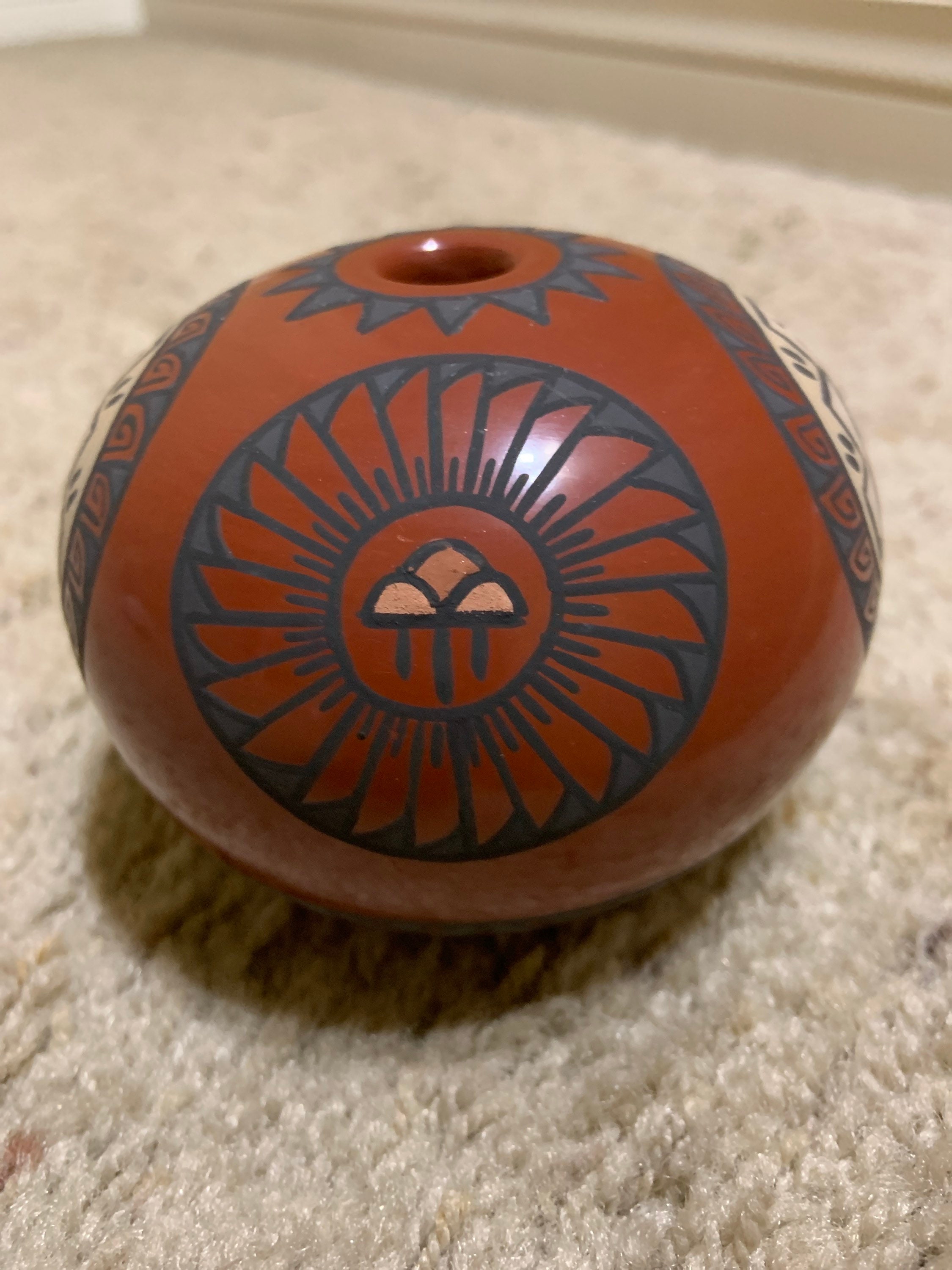 Santa Clara Pottery Polished Red Ware Seed Pot by Minnie Vigil - Etsy