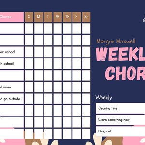Kids Minimalist Chore Charts Planner, Chore Chart for Kids, Kids Chores ...