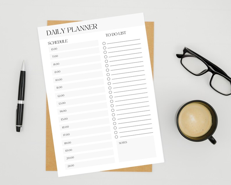 Daily Schedule to Do List Printable Planner, Digital Print Organizer ...