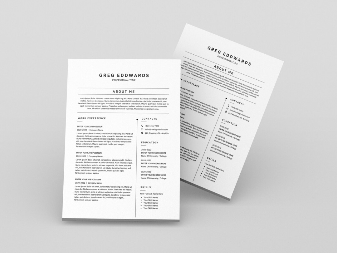 Modern Résumé Template, Modern Executive Resume, Professional Resume ...